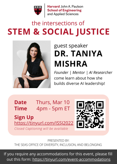 The Intersections of STEM and Social Justice Series | Harvard John A ...